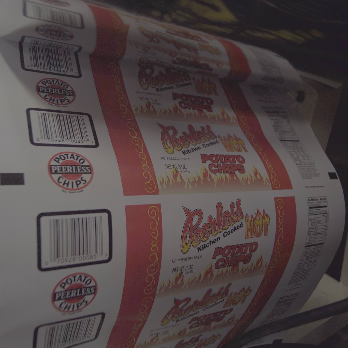 Past Work: Peerless Chips | Bin Bin Ink Branding
